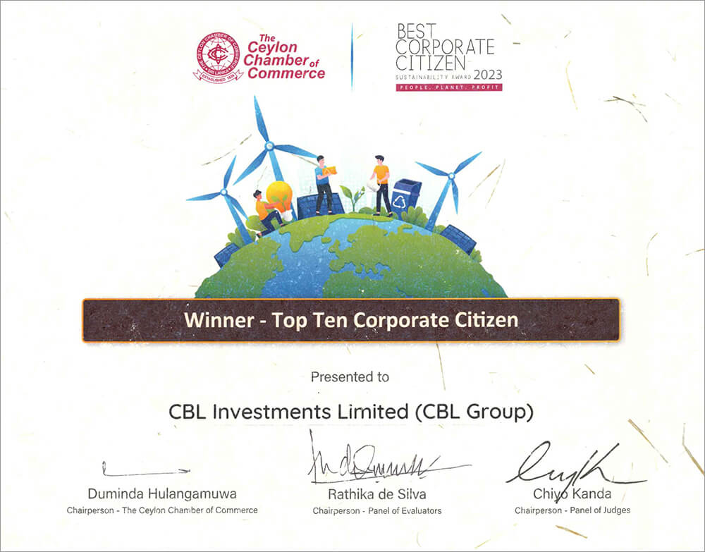 Ceylon Biscuits Limited（CBL）は優良企業市民として、賞を受賞いたしました。 – Ceylon Family 株式会社 ...